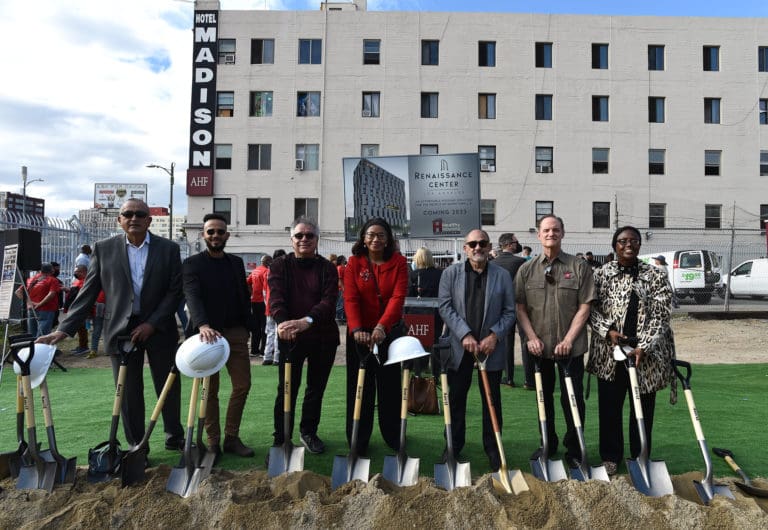 AHF Hosts 216 Unit Groundbreaking In Downtown LA - AHF